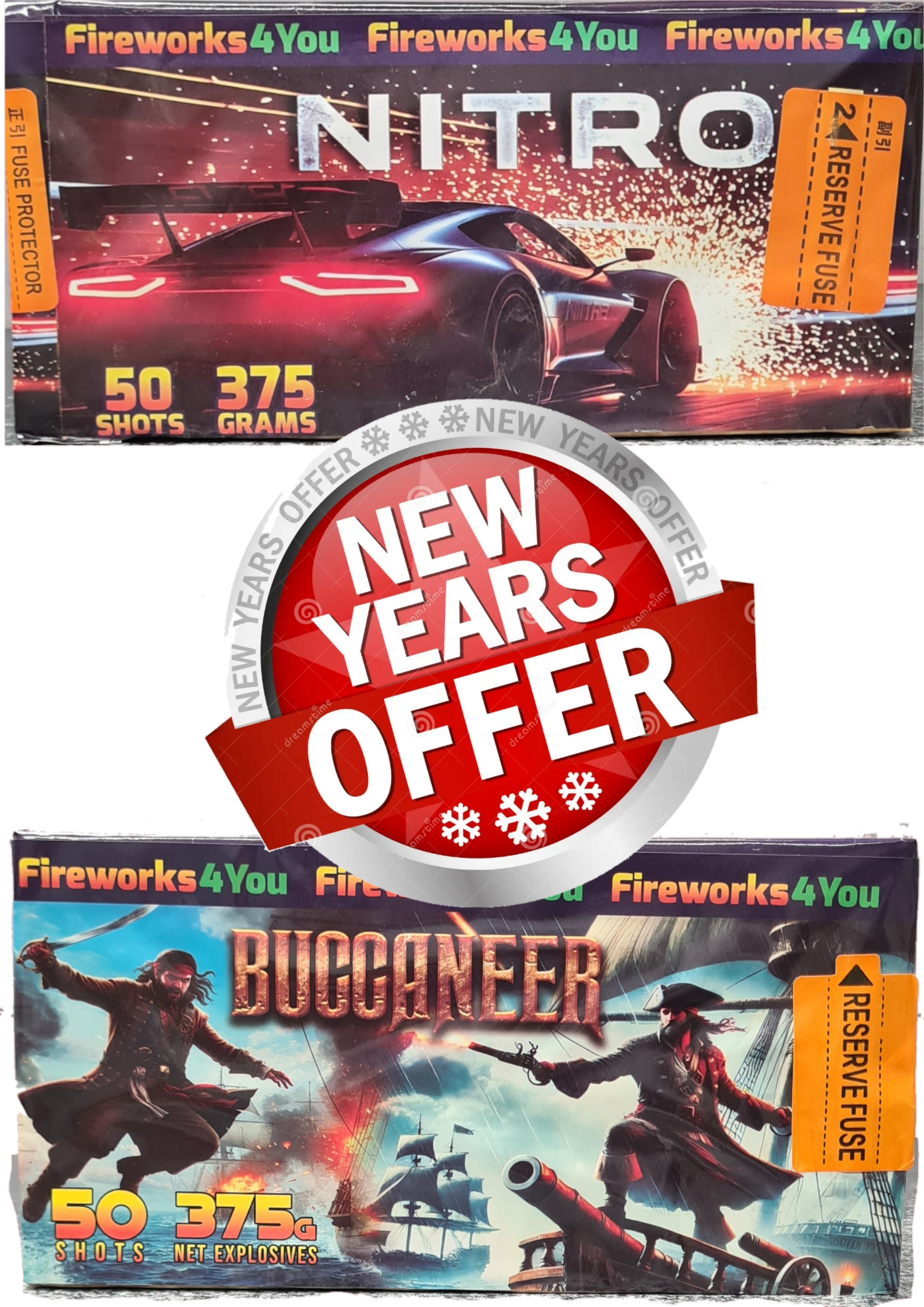New Years Deal Nitro & Buccaneer - Fireworks 4 You